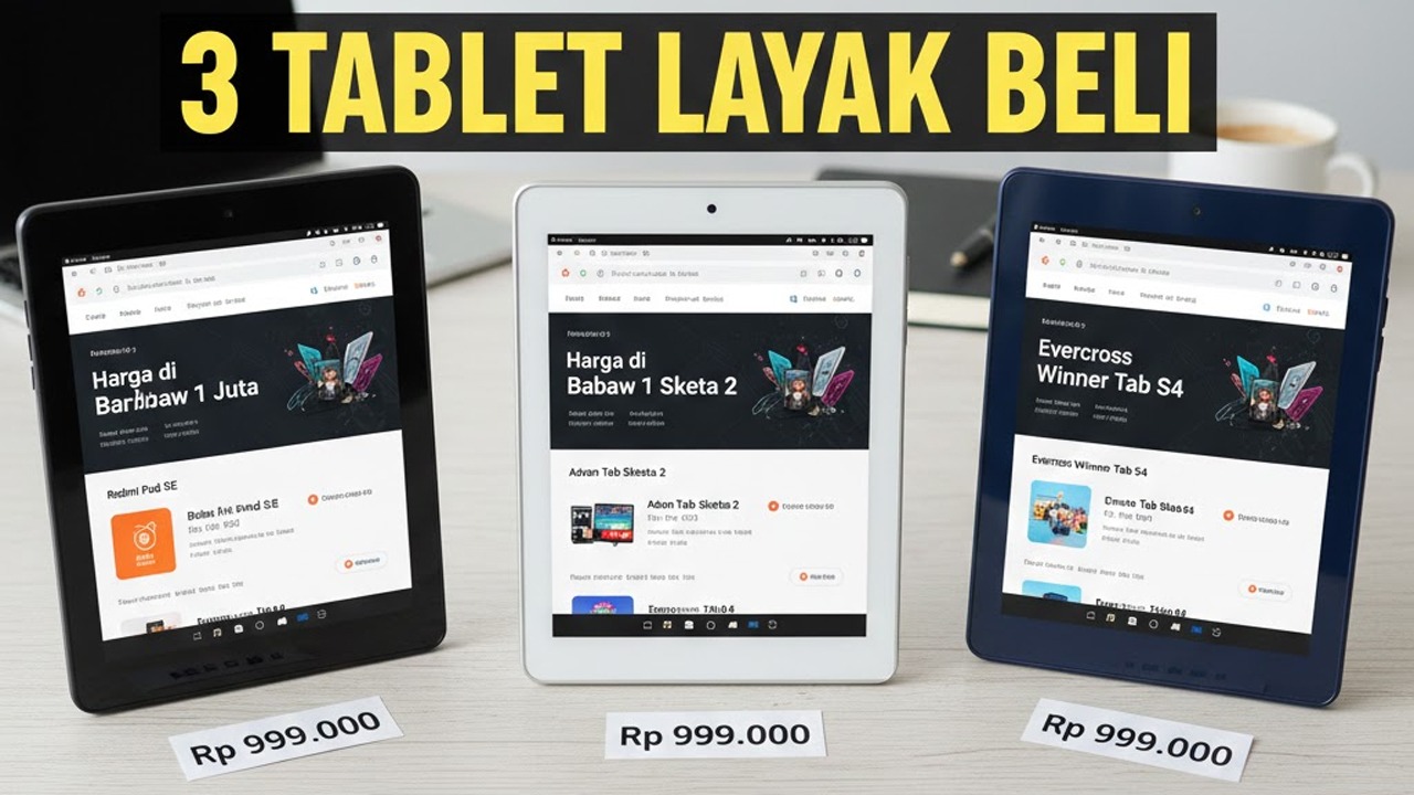 Hemat Budget! Ini 3 Tablet Harga di Bawah 1 Juta yang Layak Beli