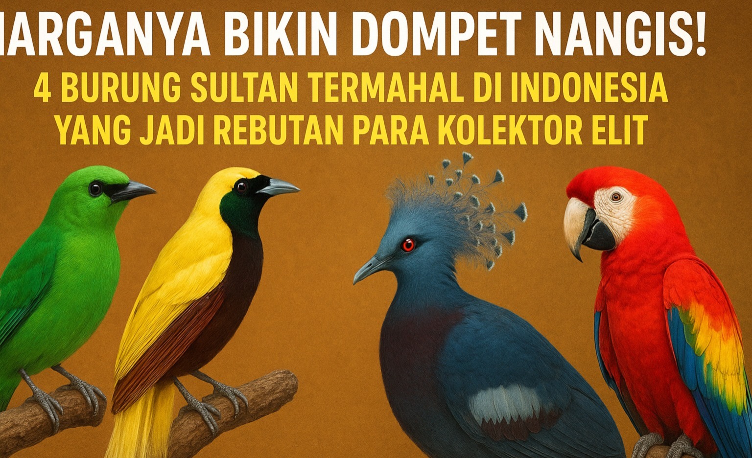 Harganya Bikin Dompet Nangis! 4 Burung Sultan Termahal di Indonesia ...