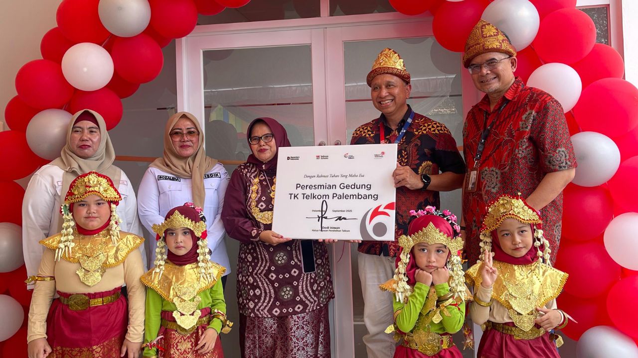 TK Telkom Palembang Resmikan Gedung Baru: Wujudkan Pendidikan Digital ...