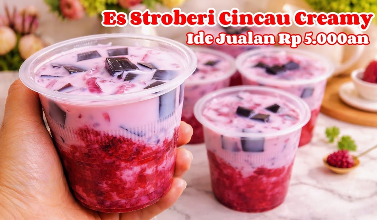 Kuliner Puasa: Ide Jualan Takjil Cuma Rp5000 Es Stroberi Cincau Creamy ...